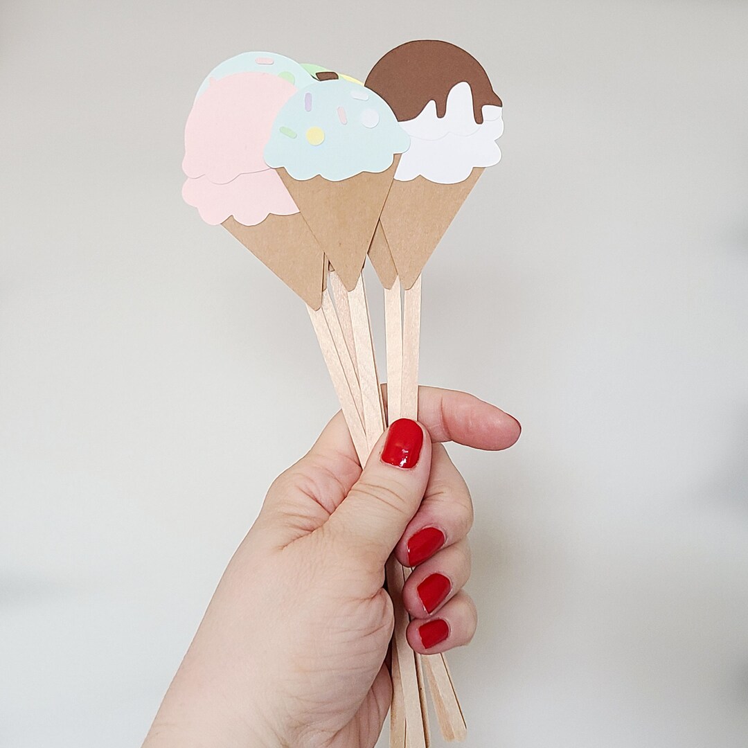 Ice Cream Cone Drink Stirrers - Etsy