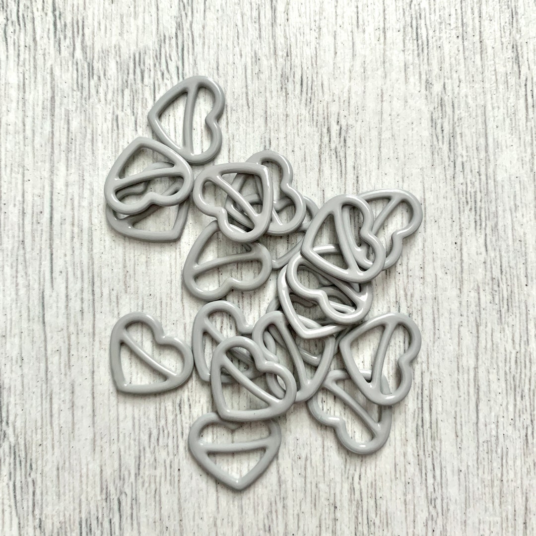 10mm Heart-shaped Grey Bra Sliders Bra Strap Adjusters - Etsy