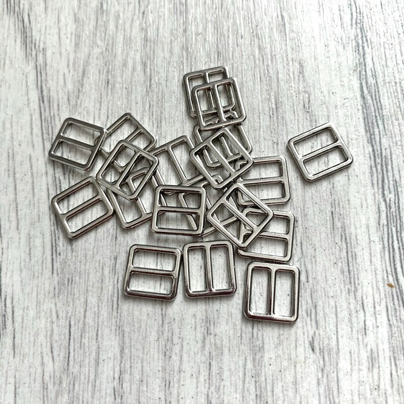 8mm Silver Square Bra Sliders Bra Strap Adjusters Headband - Etsy