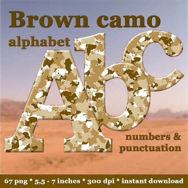 Brown Alphabet - Etsy