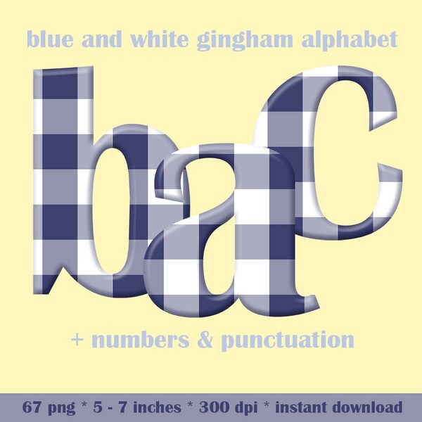 Blue White Gingham - Etsy