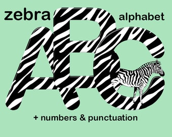 Zebra print letters | Etsy