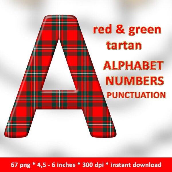 Red Green Plaid - Etsy