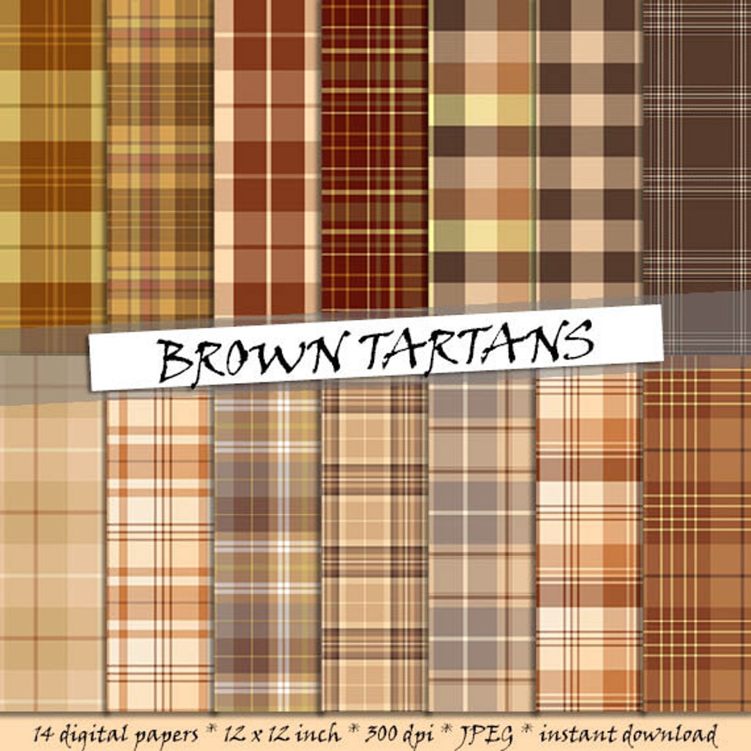 Brown Tartan Seamless Pattern Digital Paper Printable - Etsy