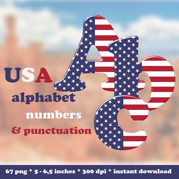 Patriotic Font - Etsy