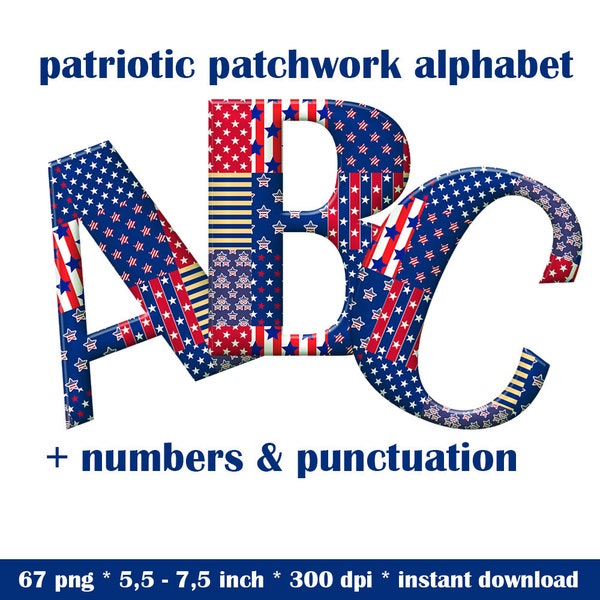 Patriotic Letters - Etsy