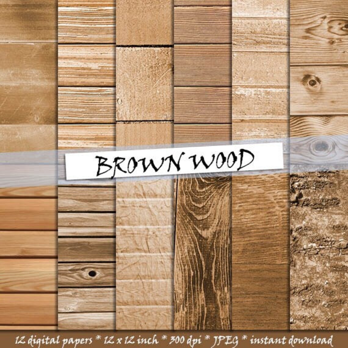 Brown Wood Digital Paper: With Wood Texture and Distressed | Etsy
