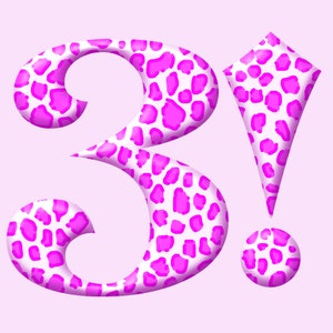 Pink Leopard Digital Alphabet Clipart, Animal Print Font, Capital and ...