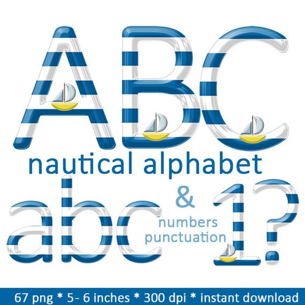 Nautical Letters - Etsy
