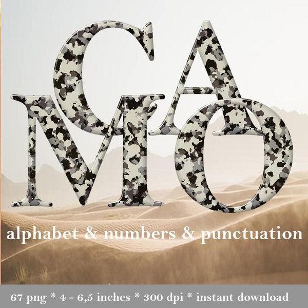 Camo Letters - Etsy