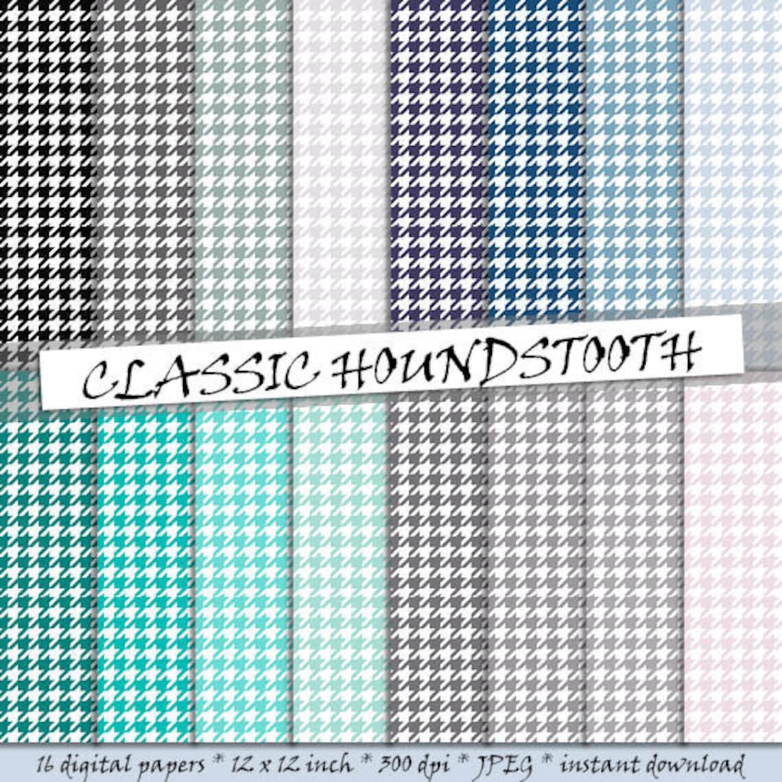 Houndstooth Digital Paper Printable Houndstooth Patterns | Etsy