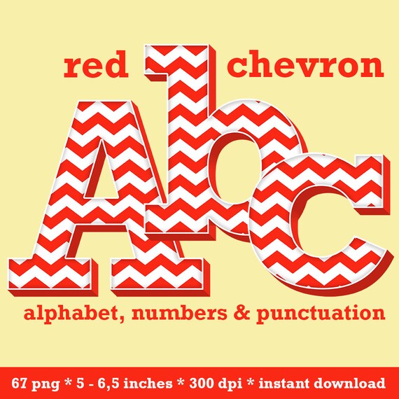 Chevron Printable Alphabet Letters
