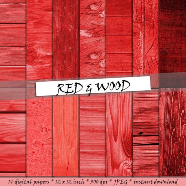 Red Wood - Etsy