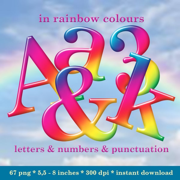 Rainbow Letters - Etsy