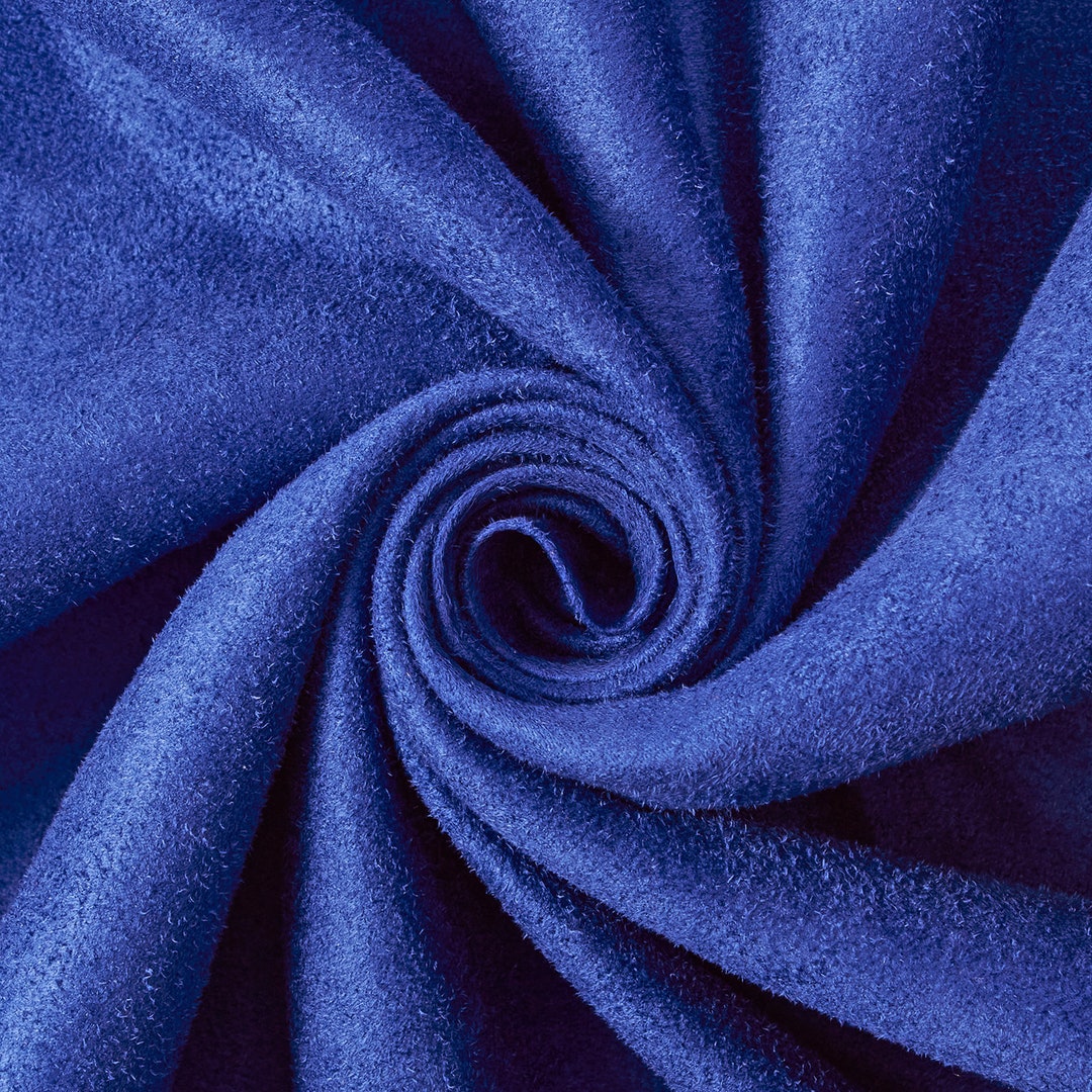 Microsuede Fabric Royal Blue Brushed Polyester Twill 60 by the Yard - Etsy