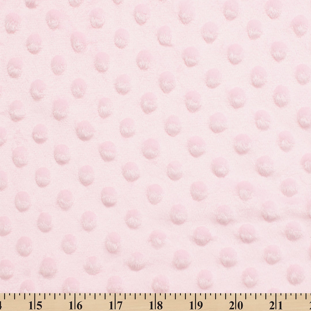 Pink Minky Dot Super Soft Cuddle Fleece Fabric 58/60 Sold by the Yard ...