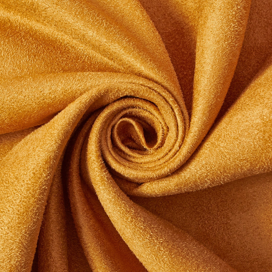 Microsuede Fabric Gold Brushed Polyester Twill 60 by the Yard - Etsy