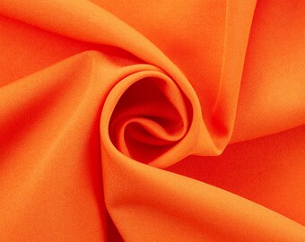 Orange Polyester Fabric Orange Fabric Yardage Sold by the - Etsy