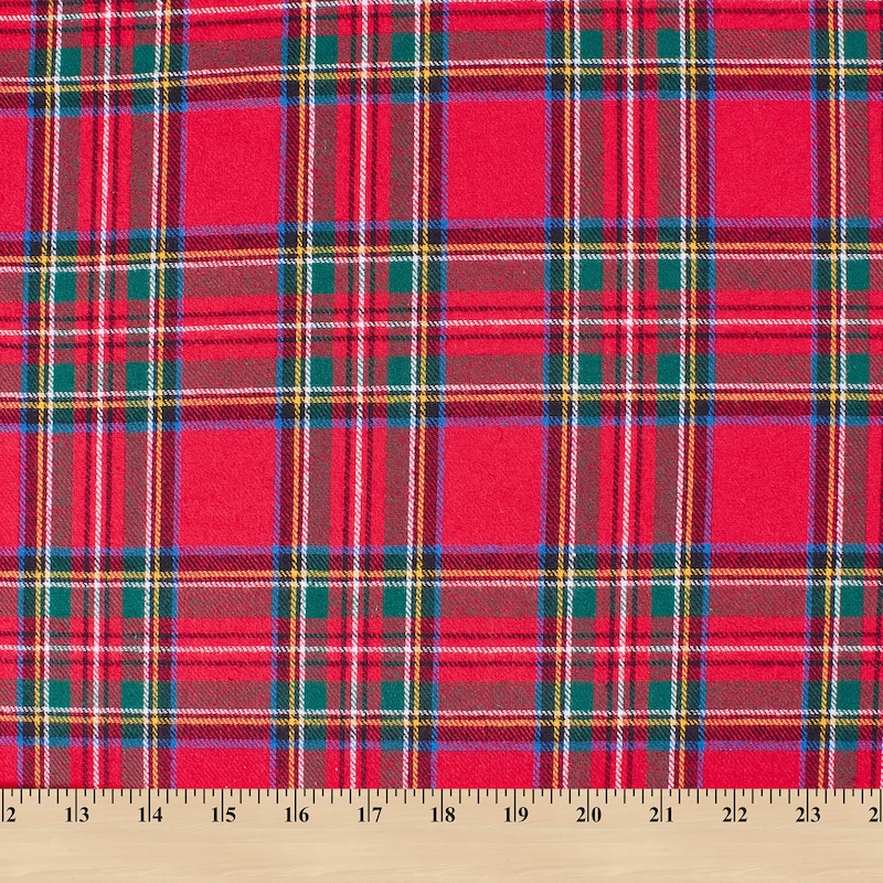 Red Plaid Fabric - Etsy