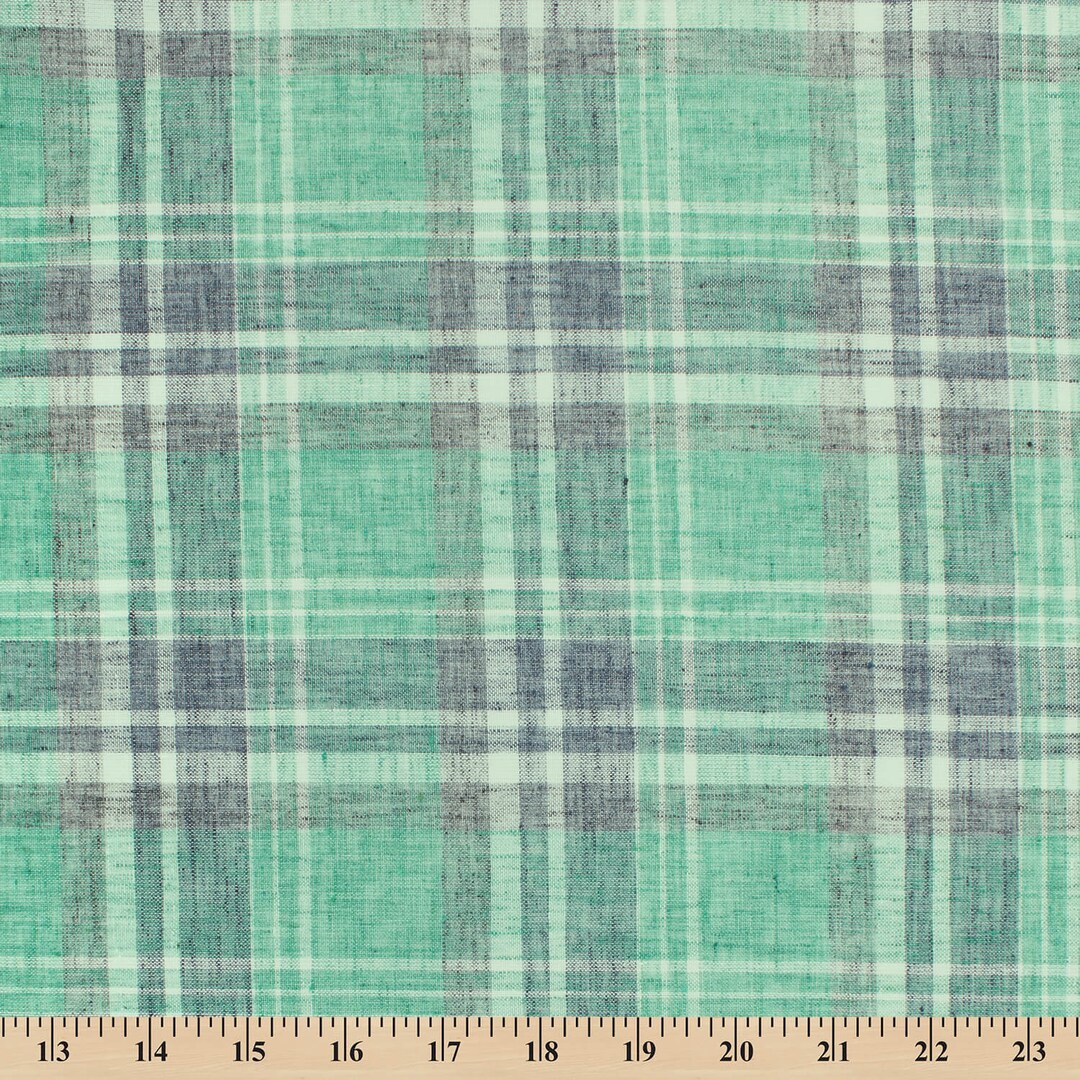 Tartan Plaid Linen-look Polyester Cotton 58 Fabric by the Yard Kelly ...