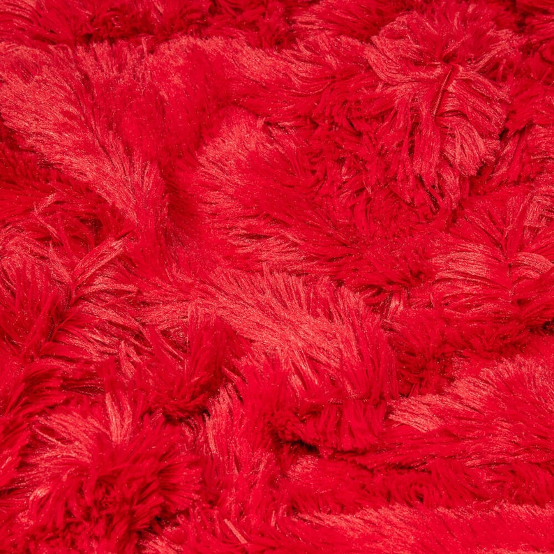Red Lipstick Alpaca Faux Fur 60" by the Yard Online - Etsy