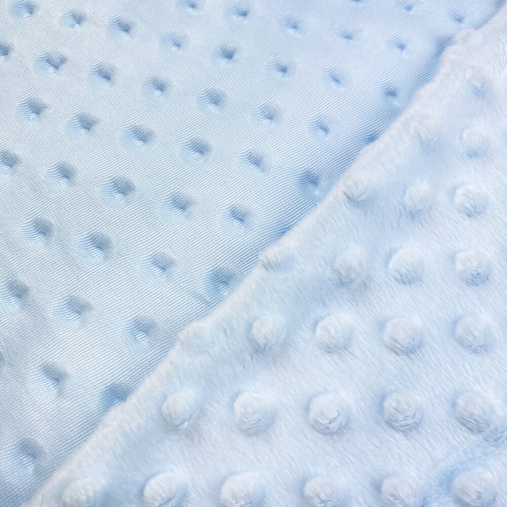 Light Blue Minky Dot Super Soft Cuddle Fleece Fabric | Etsy