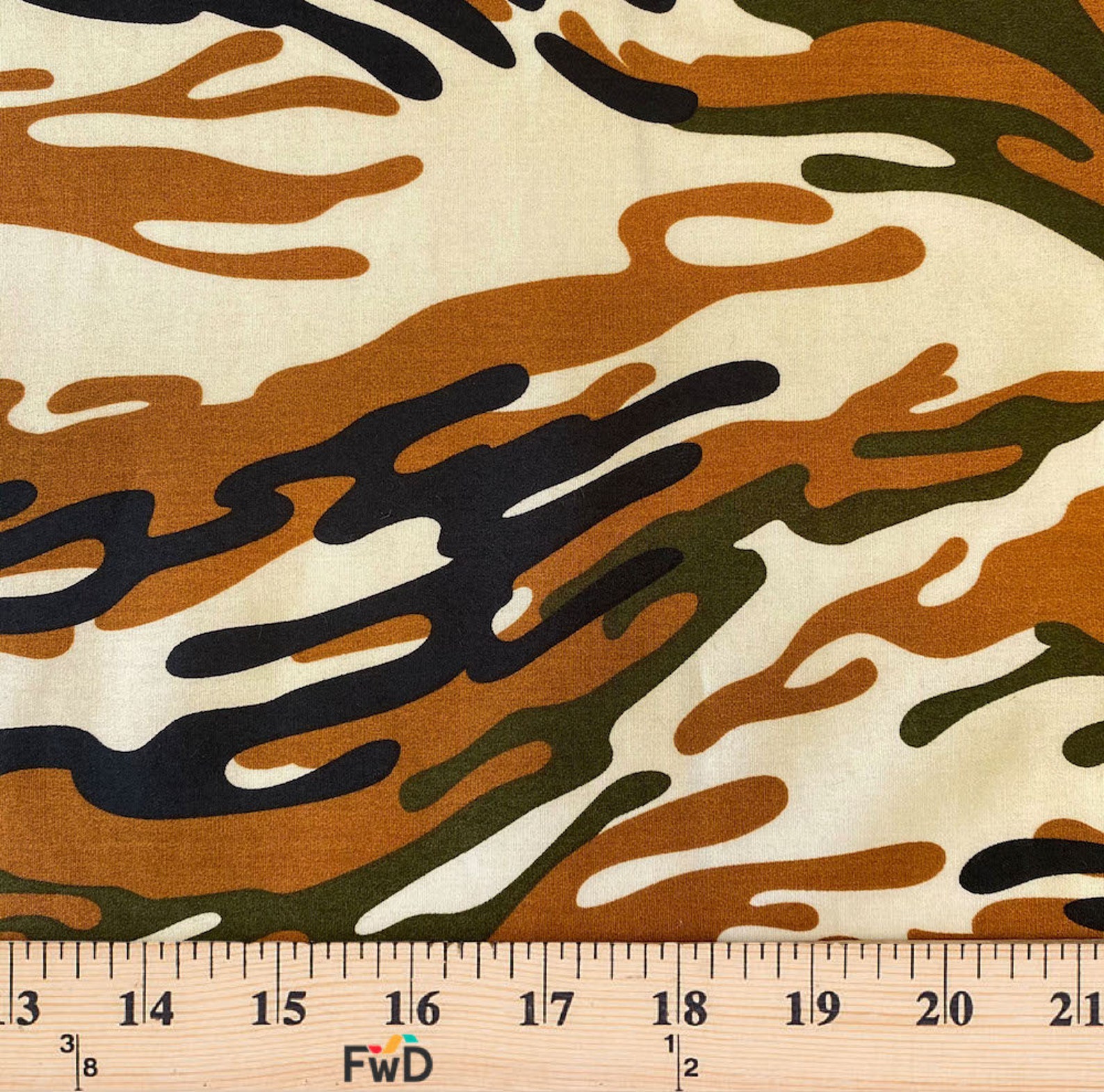Brown Tiger Camo Army Print Fabric 100% Cotton 58/60 - Etsy