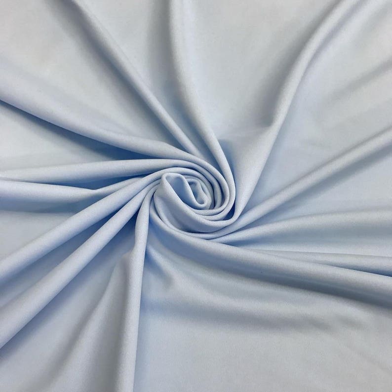 Light Blue Matte Milliskin Nylon Spandex Fabric 4 Way Stretch - Etsy