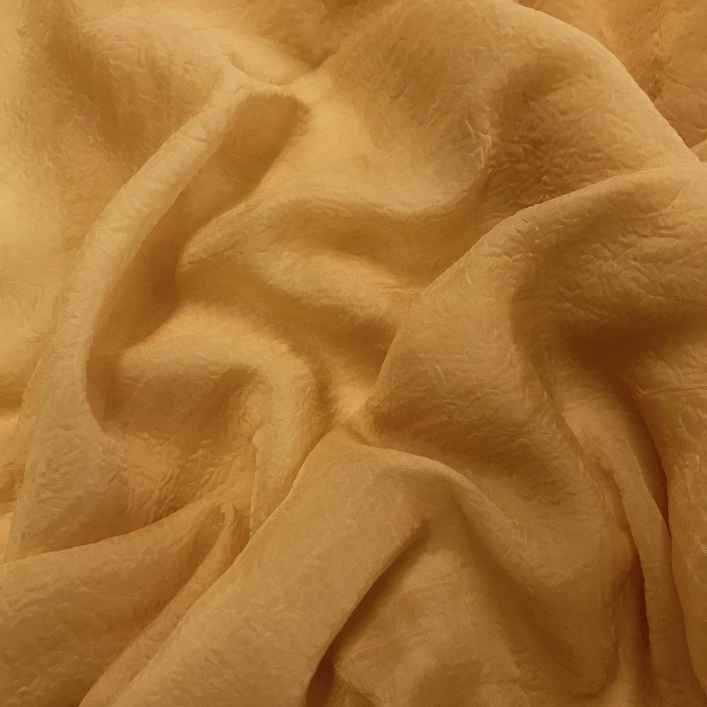 Gold Crushed Sheer Voile Fabric 110 Wide Curtain | Etsy