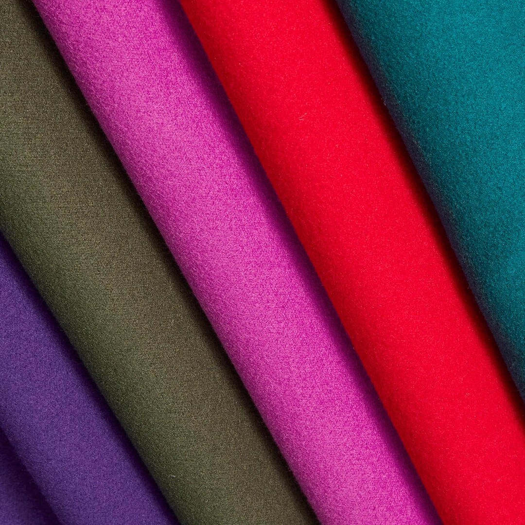 Brushed Wool Fabric Heavyweight Thick 59 Inch 370 GSM Polyester Coating ...