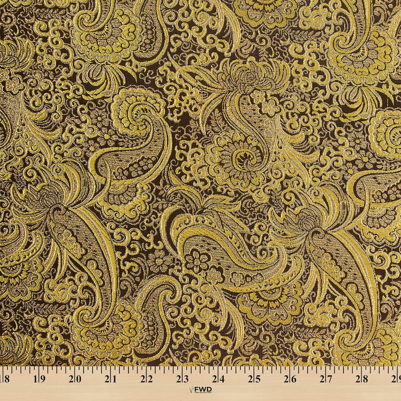 Black Paisley Fabric - Etsy
