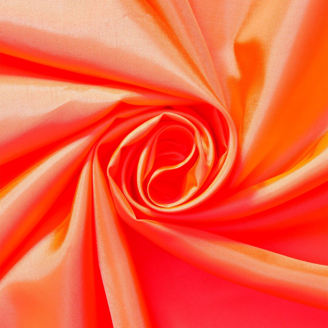 Neon Orange Polyester Lining Fabric Silk Habutae 60" Wide Habotai ...