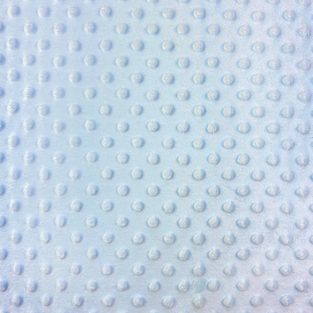 Light Blue Minky Dot Super Soft Cuddle Fleece Fabric | Etsy