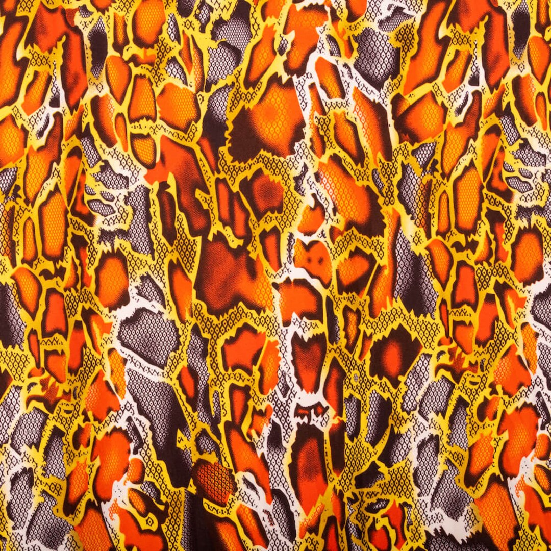 African Print Brushed DTY Knit (ankara Design 12-1) Stretch Fabric - Etsy