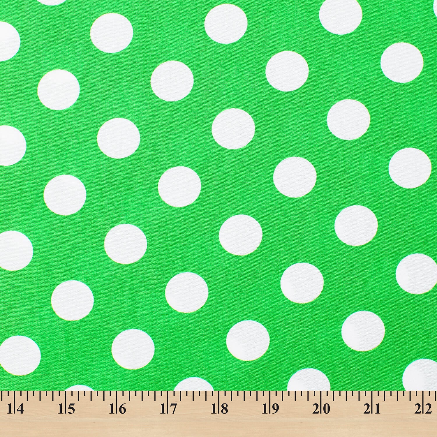 Polka Dot Large Printed Fabric Green / White 100% Cotton 58/60" Wide ...