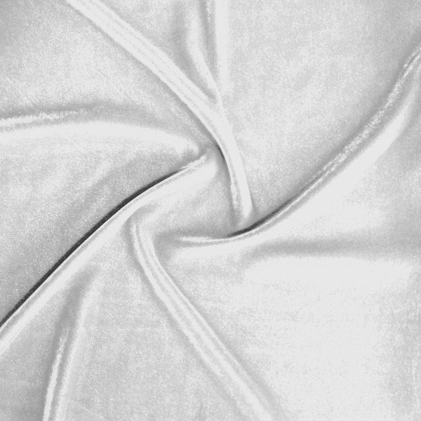 White Micro Velvet Fabric Soft 45 Inches by the Yard for - Etsy