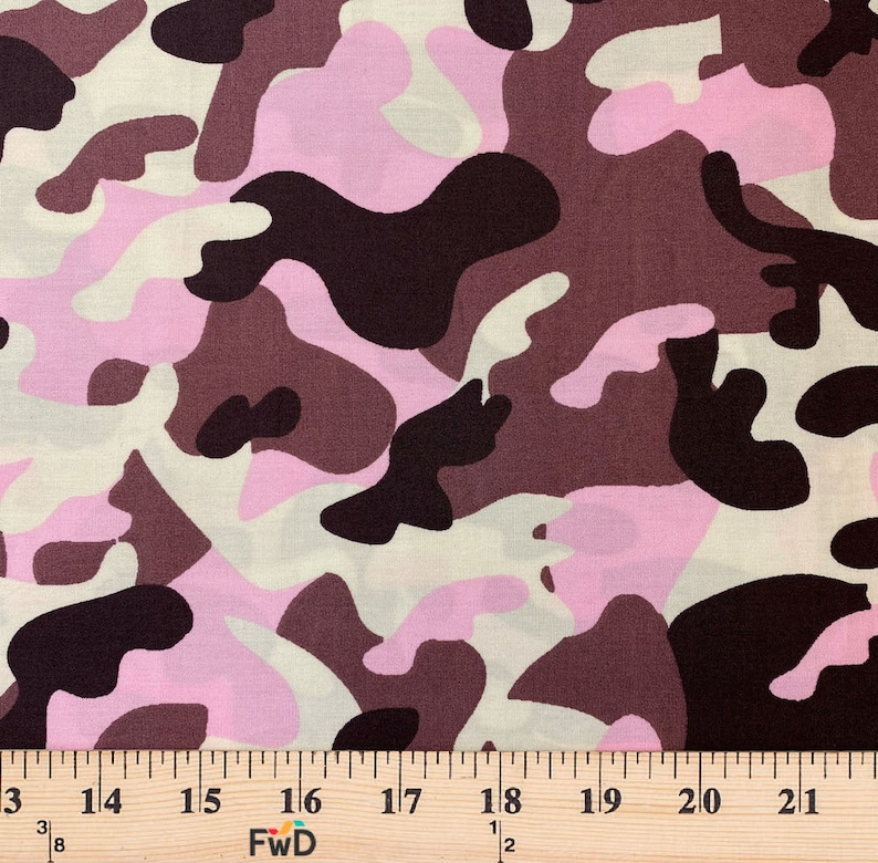 Pink Military Army Camo Print Fabric 100% Cotton 58/60" Wide Sold BTY ...