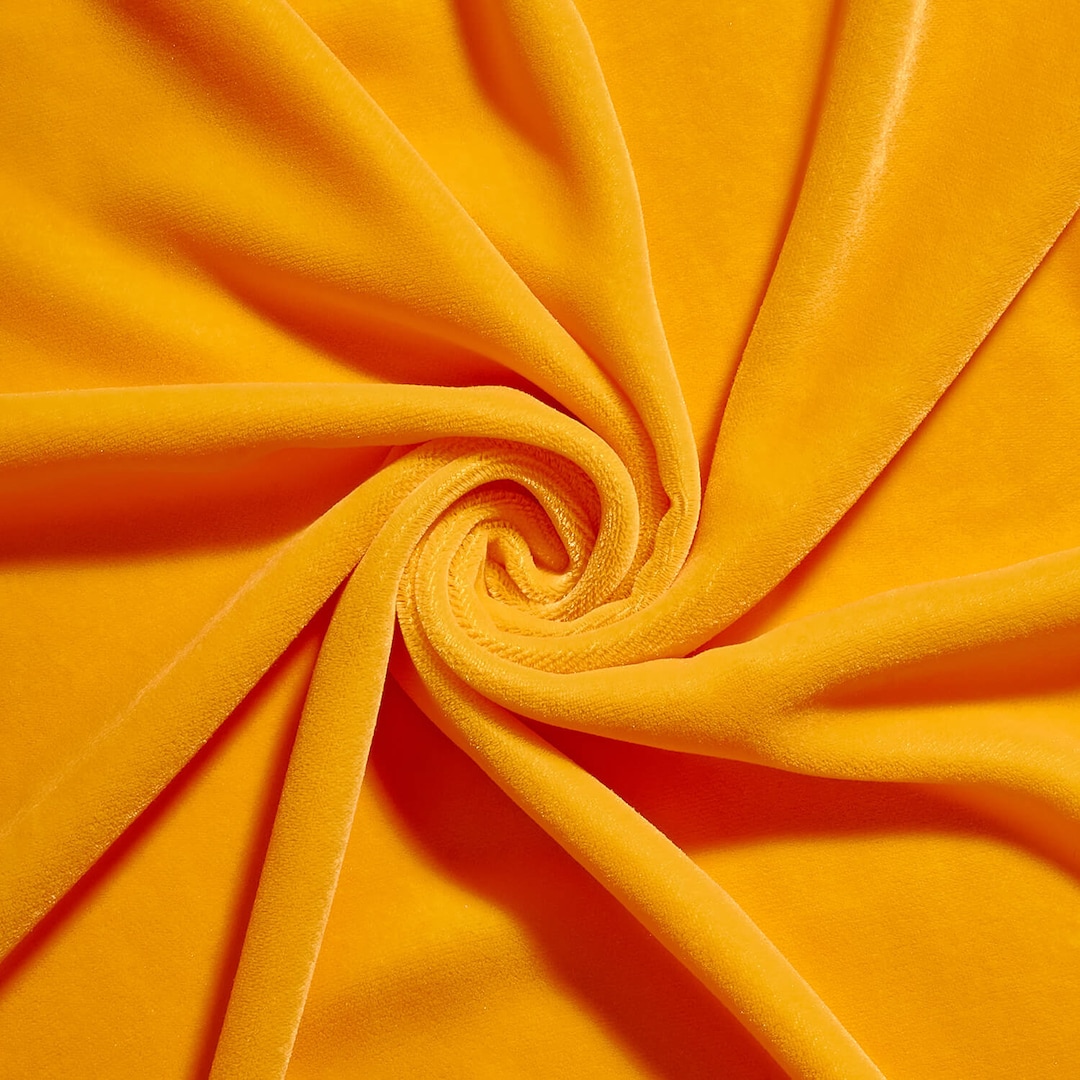 Yellow Micro Velvet Fabric Soft 45" Inches by the Yard for Sewing ...