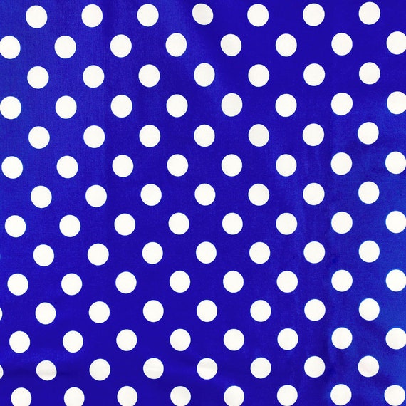 Royal Blue And White Polka Dots
