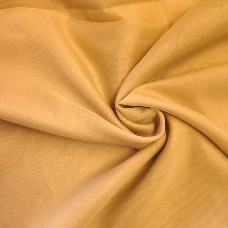 Mist Gold Sheer Voile Fabric 118 Wide Curtain Drapery | Etsy