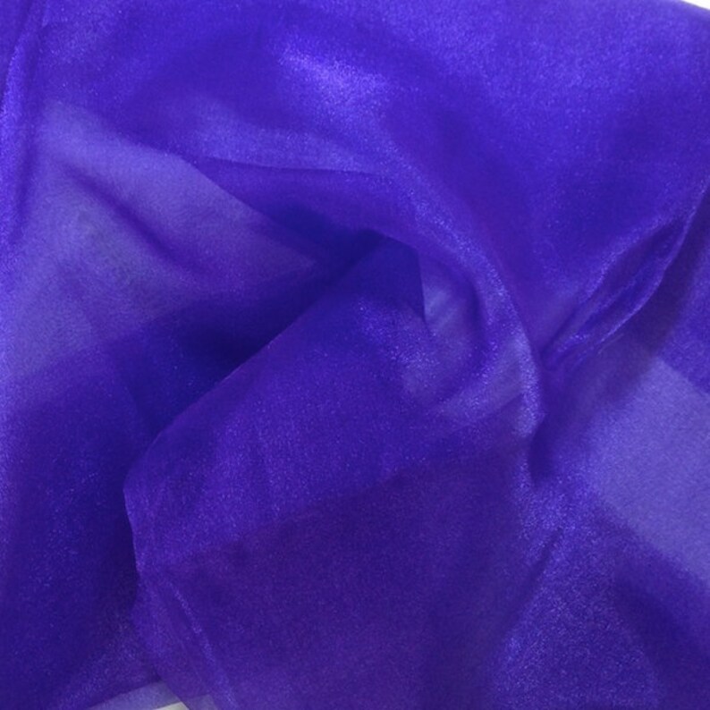 Deep Purple Crystal Sheer Organza Fabric for Fashion Crafts | Etsy