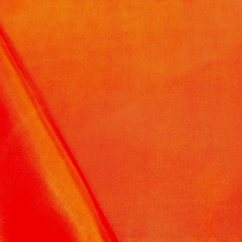 Neon Orange Polyester Lining Fabric Silk Habutae 60 Wide | Etsy
