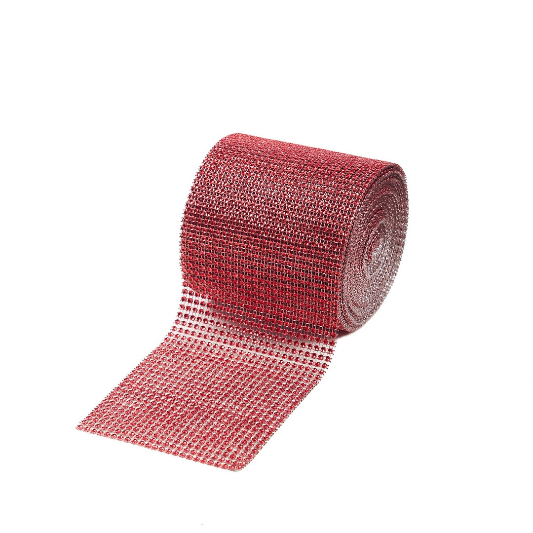 Red Diamond Rhinestone Trimming Wedding Crafts Table Ribbon Decorations ...