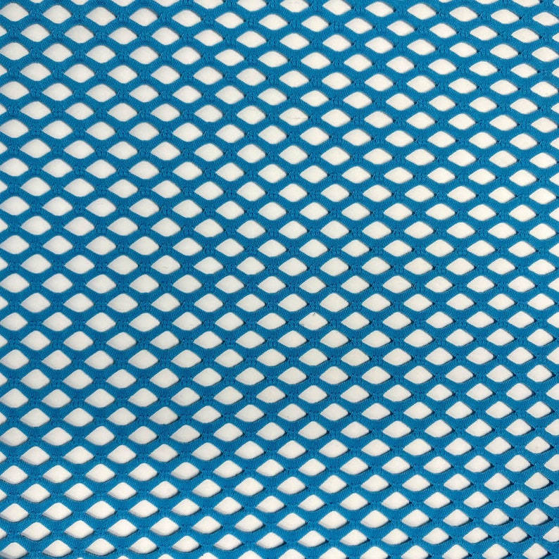 Turquoise Cabaret Stretch Mesh Net Fabric Spandex Hole Costume | Etsy