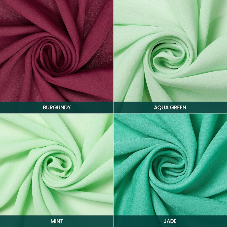 Crepe Georgette Chiffon Fabric 58/60 Inch Sheer Polyester by the Yard ...