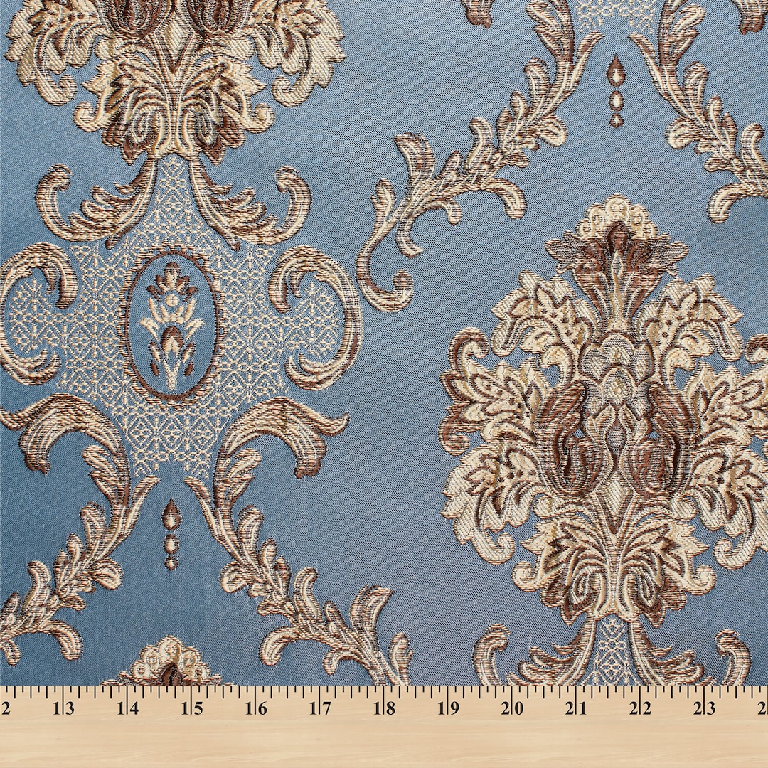 Chateau Damask Upholstery Jacquard Home Décor Polyester 56" Fabric by ...