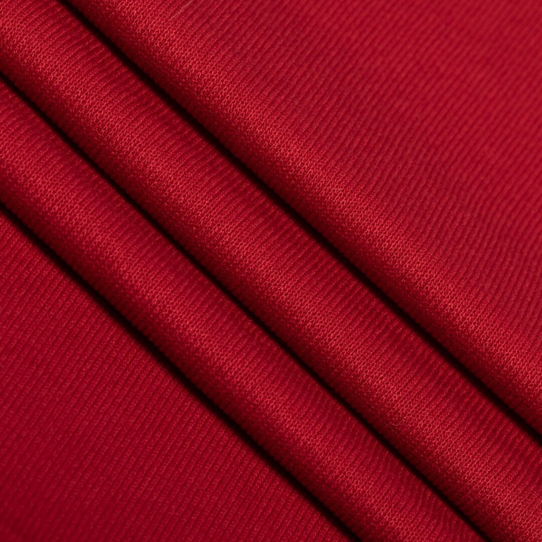 Doux French Rib Knit 68" Stretch Fabric by the Yard - Ruby - Etsy