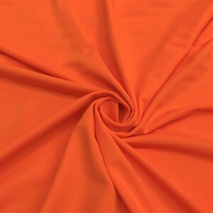 Neon Orange Matte Milliskin Nylon Spandex Fabric 4 Way Stretch - Etsy