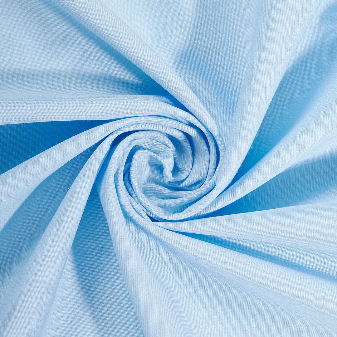 Light Blue 100% Cotton Broadcloth Fabric 59" Inches Perfect for Apparel ...