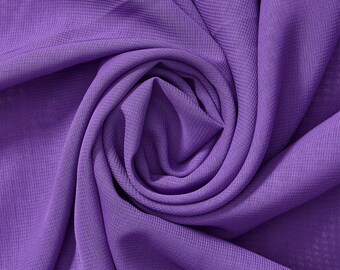 Purple 58/60 Wide 100% Polyester Soft Light Weight, Sheer, See Through ...